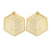 Art Deco Hexagon Grid Earrings - Kastur Jewels