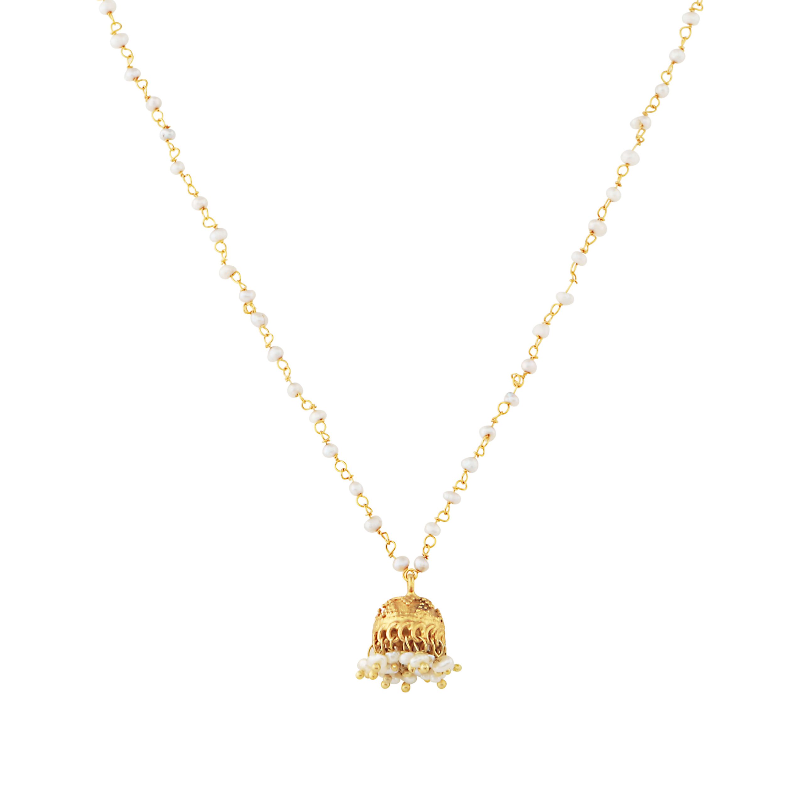 Bridgerton Pearl 'Jumkhi' Pendant Necklace - Kastur Jewels